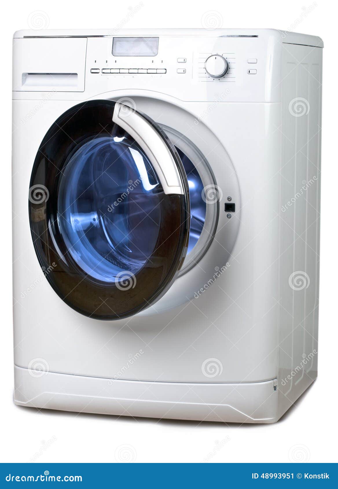 The Washing Machine on a White Background Stock Image - Image of ...