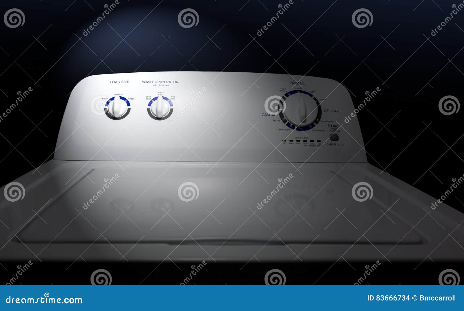 Washing Machine-Wide View-Hightlight Left Stock Photo - Image of ...