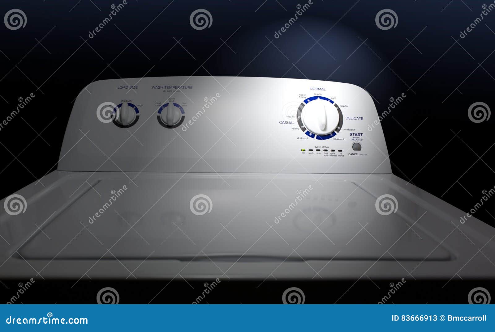 Washing Machine-Wide View-Hightlight Right Stock Image - Image of ...