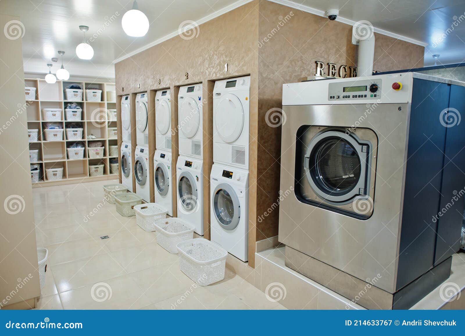 In the Self Service Laundry Stock Image - Image of commercial, operated ...
