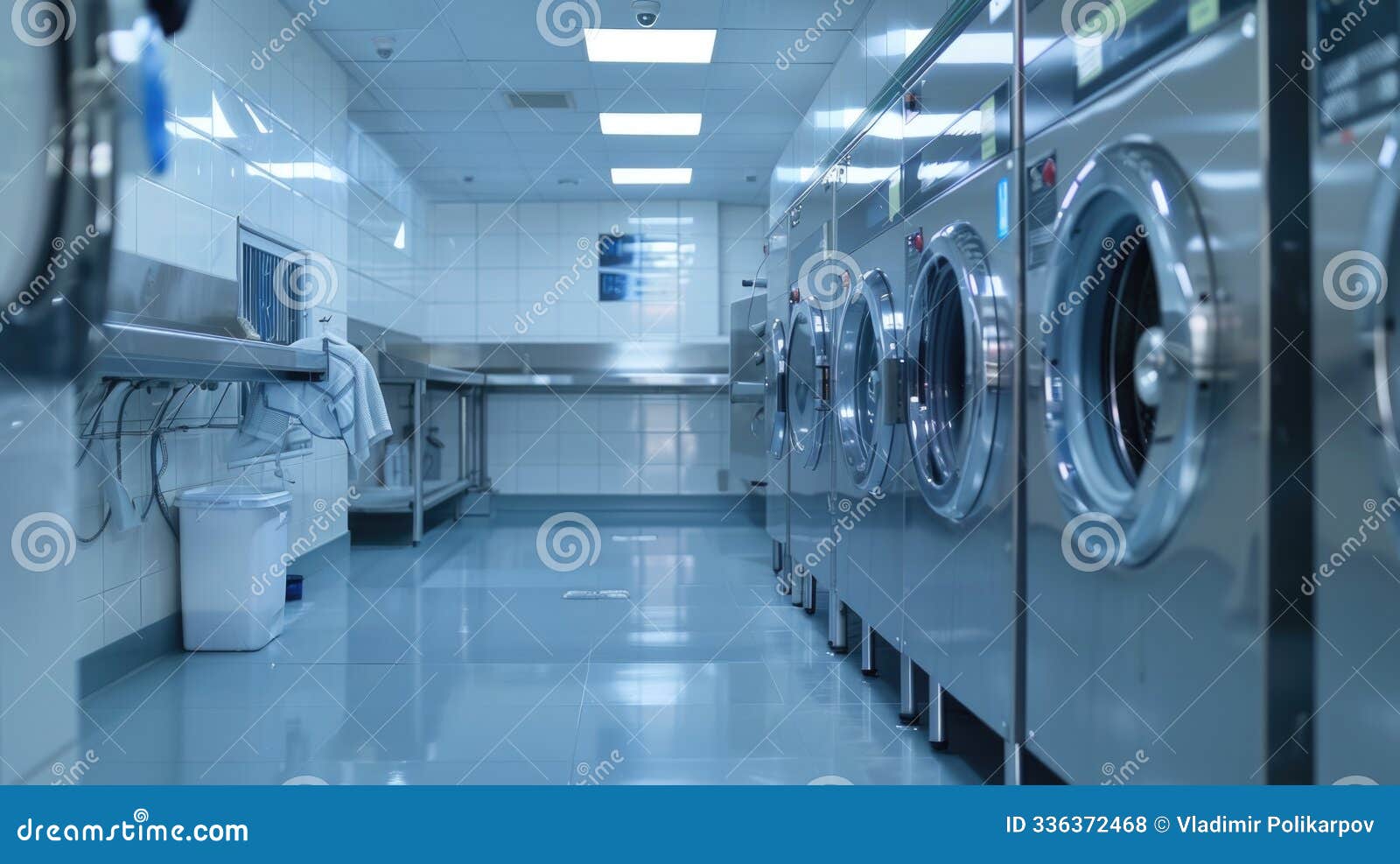 Washing Machines in a Typical Laundry Room Setting Stock Photo - Image ...