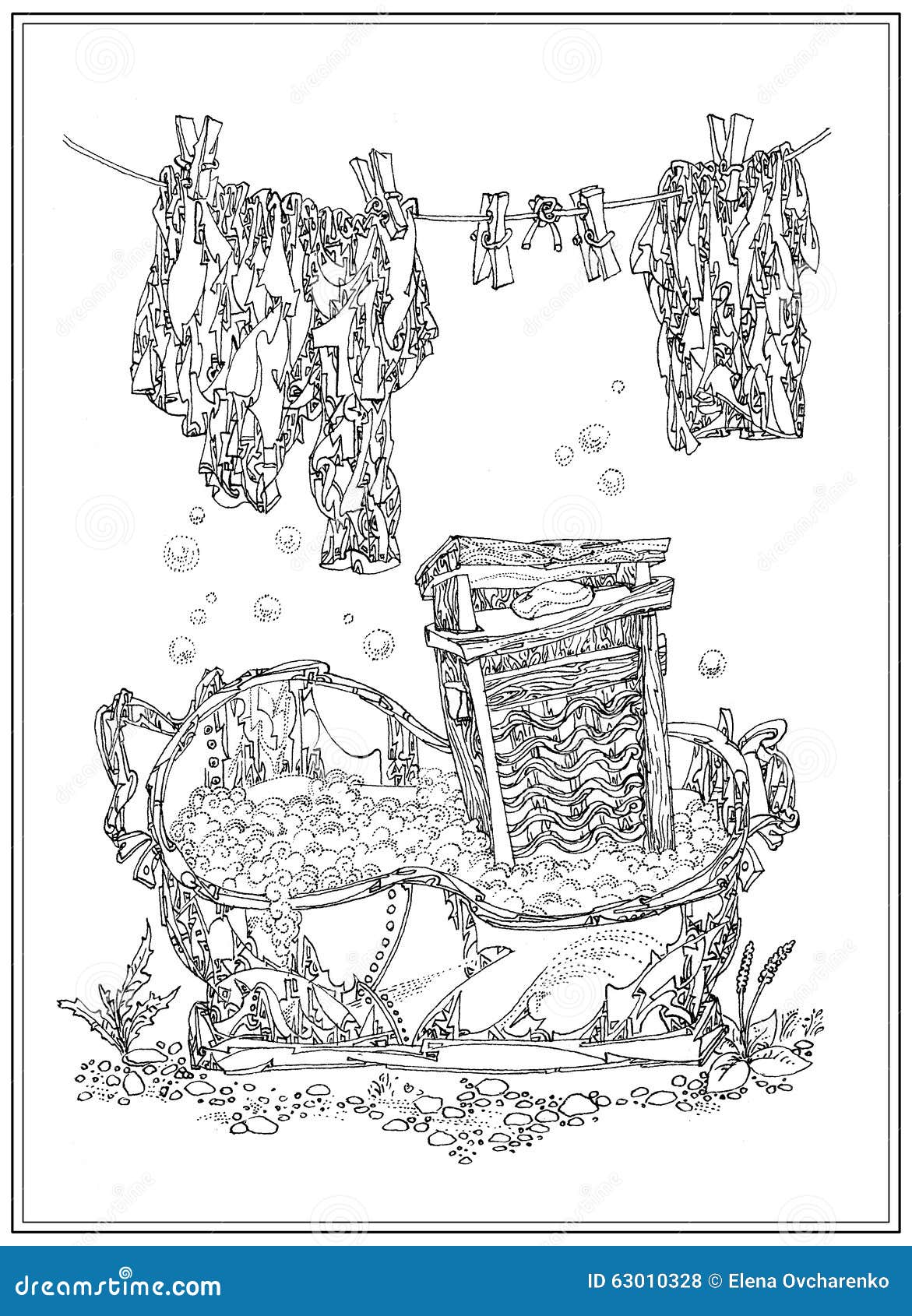 Washing Old Stuff Stock Illustrations – 11 Washing Old Stuff Stock ...