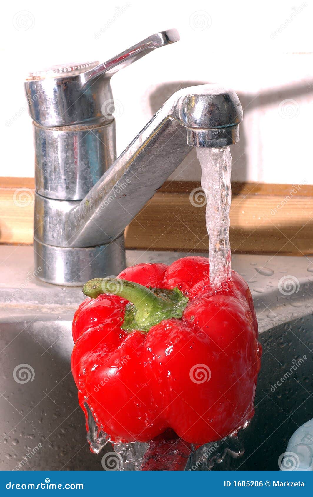 Washing pepper stock photo. Image of home, washbasin, healthy - 1605206