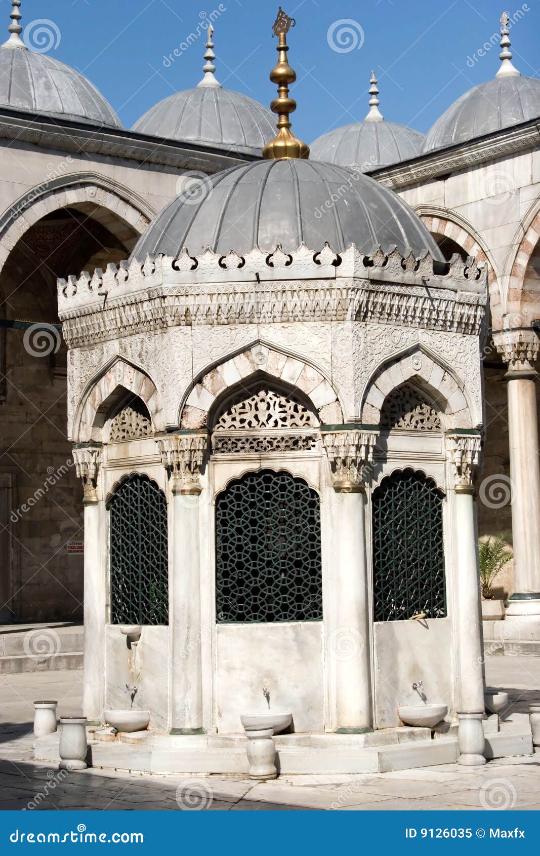 Washing Place in Blue Mosque Stock Image - Image of architecture ...