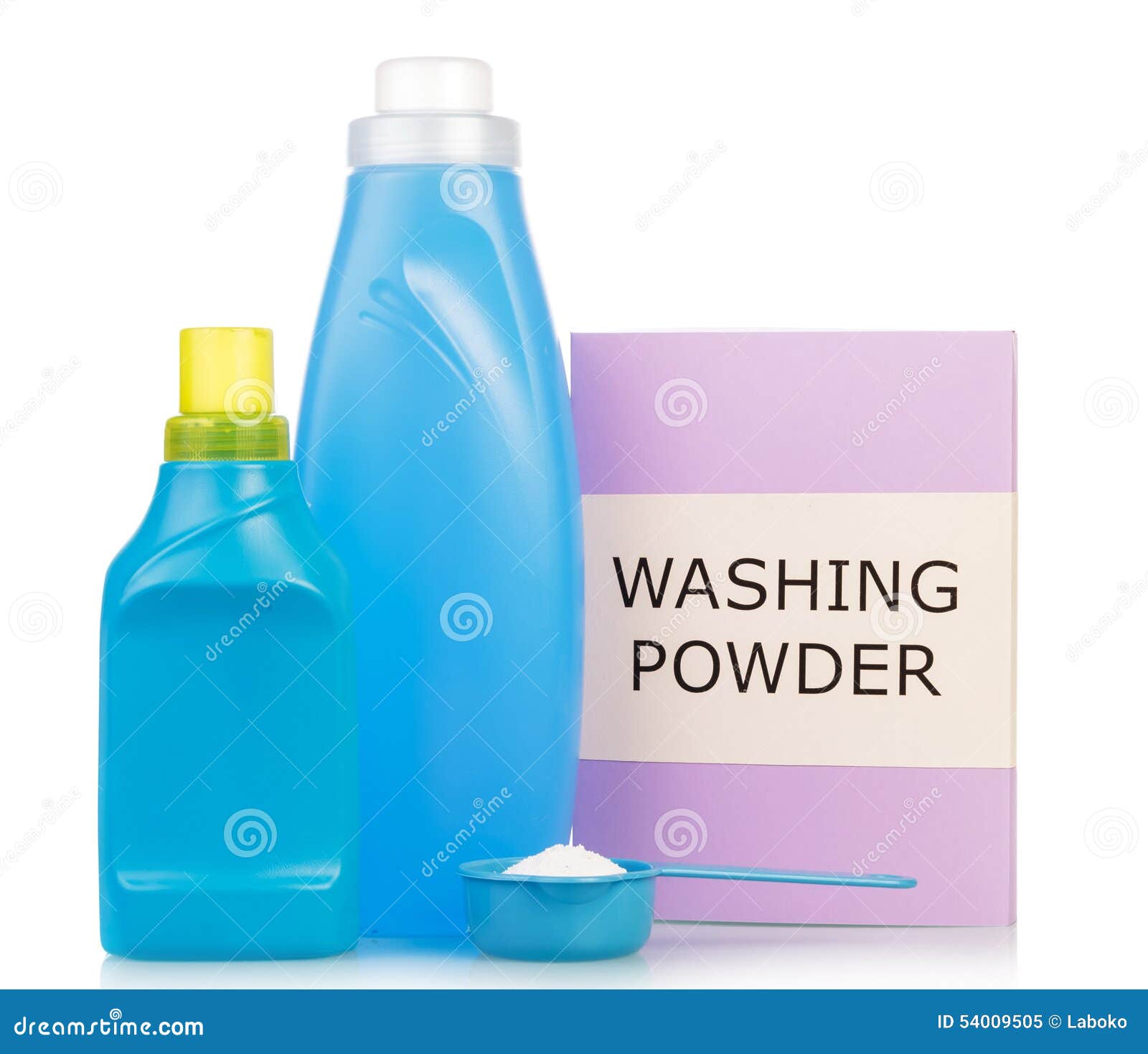 Washing Powder and Cleaning Items Stock Image - Image of background ...