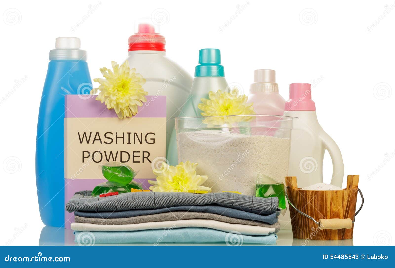 Washing Powder and Cleaning Items Stock Image - Image of cleaning ...