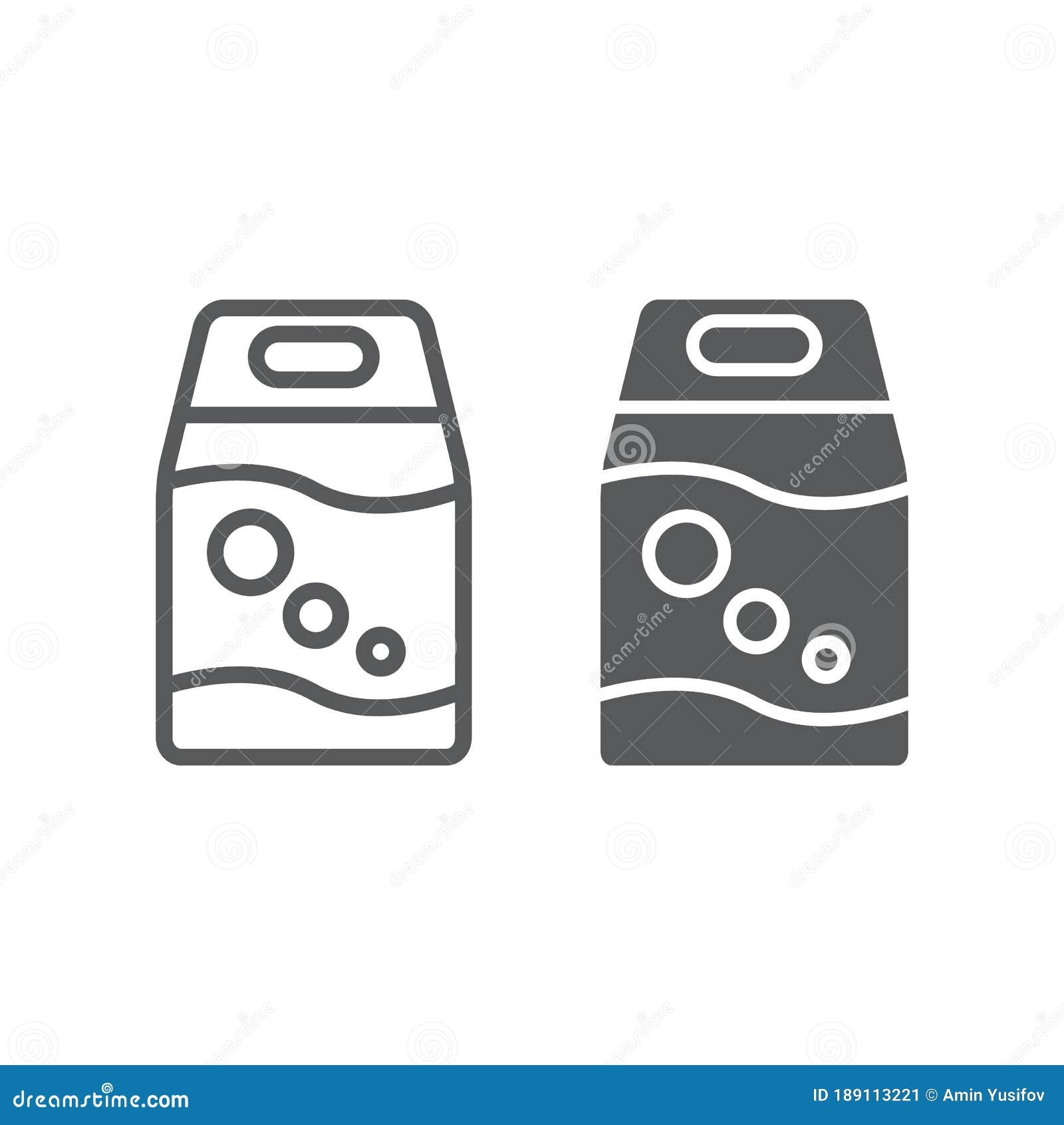 Washing Powder Line and Glyph Icon, Laundry and Housekeeping, Laundry ...