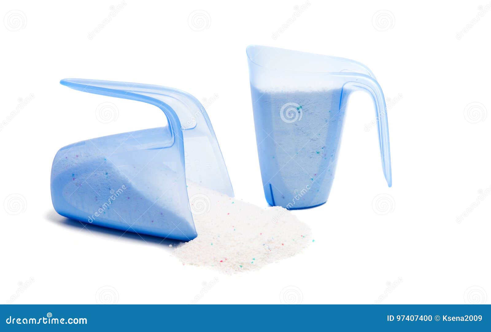 Washing Powder in a Measuring Cup Isolated Stock Photo - Image of ...