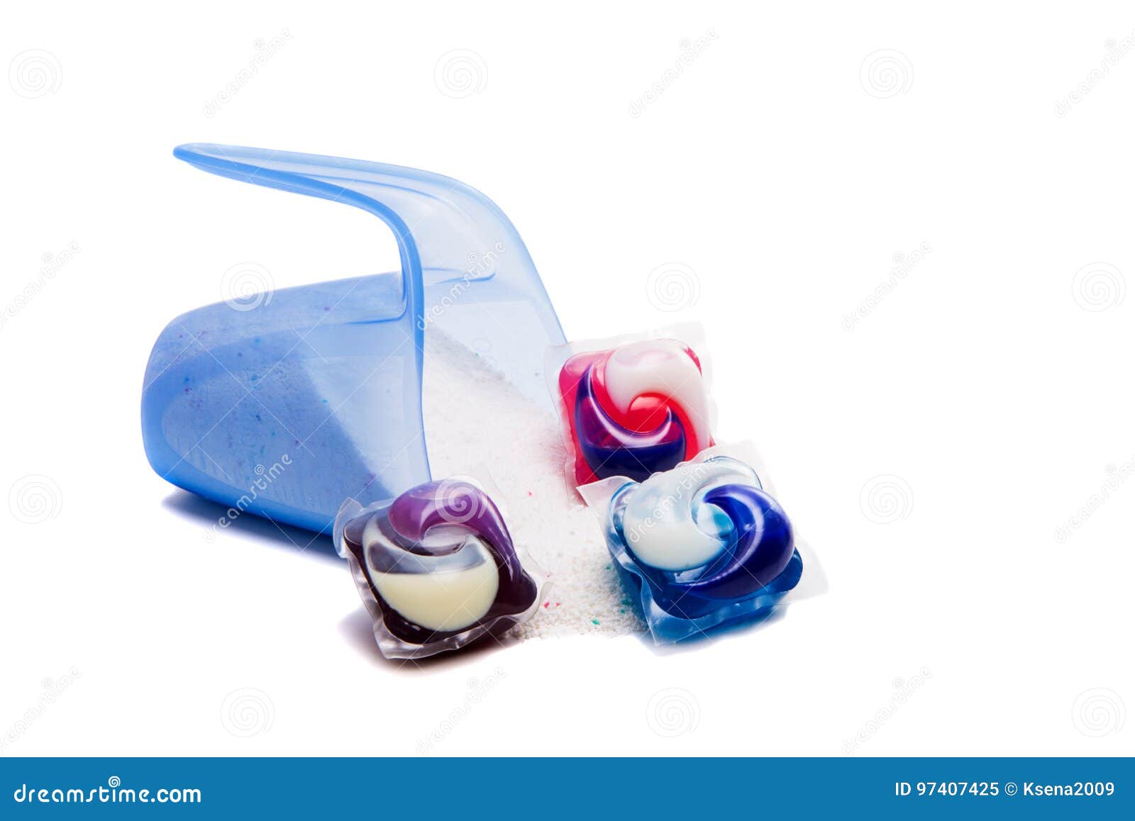 Washing Powder in a Measuring Cup Isolated Stock Image - Image of ...