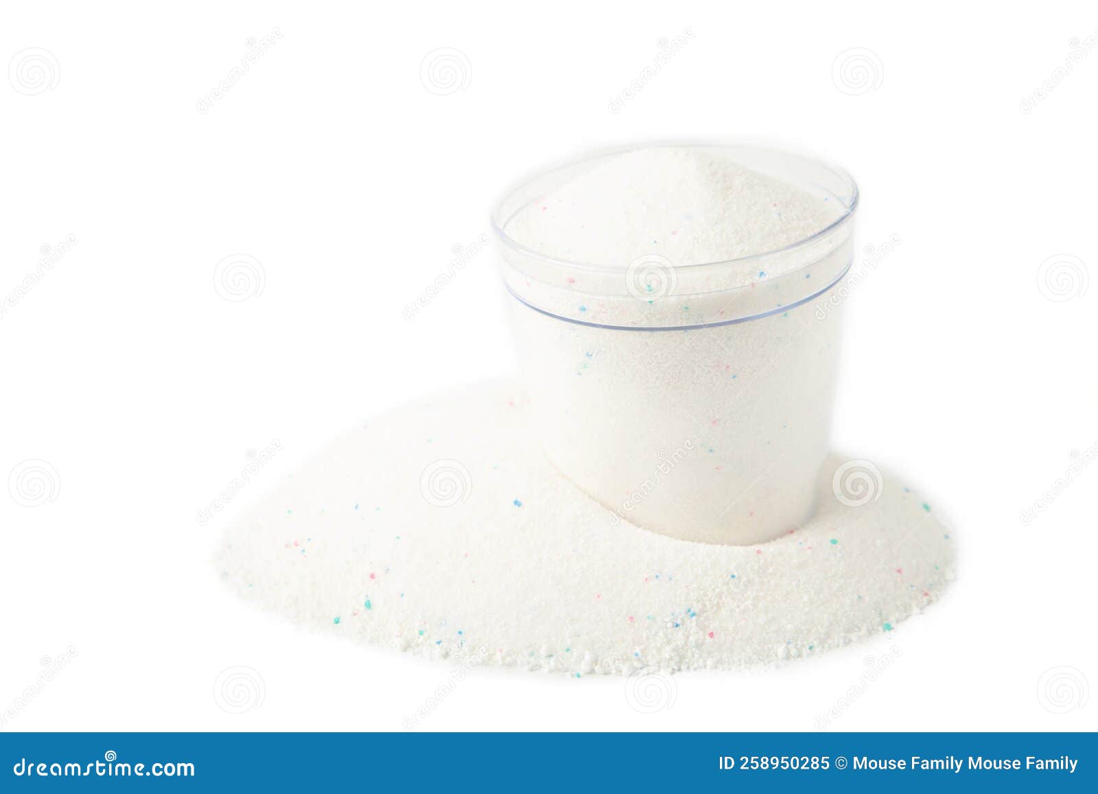 Washing Powder in a Measuring Cup Isolated on a White Background Stock ...