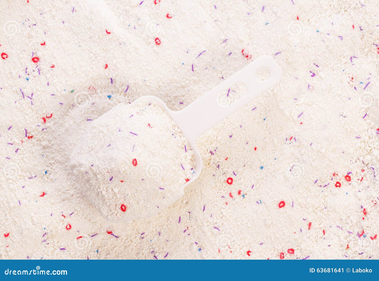 Washing Powder with Measuring Spoon Close-up Stock Image - Image of ...