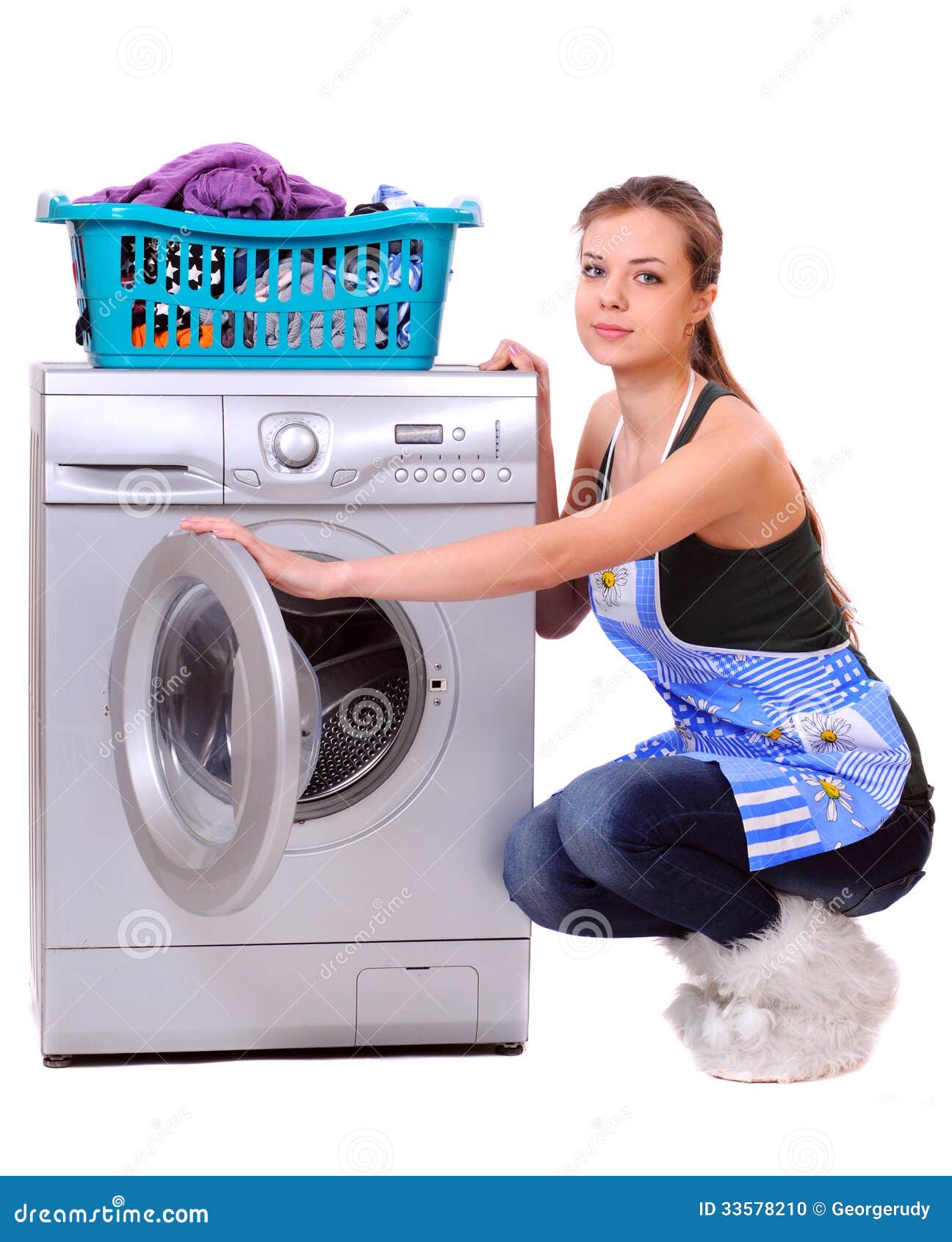 Washing stock photo. Image of machine, laundering, adult - 33578210