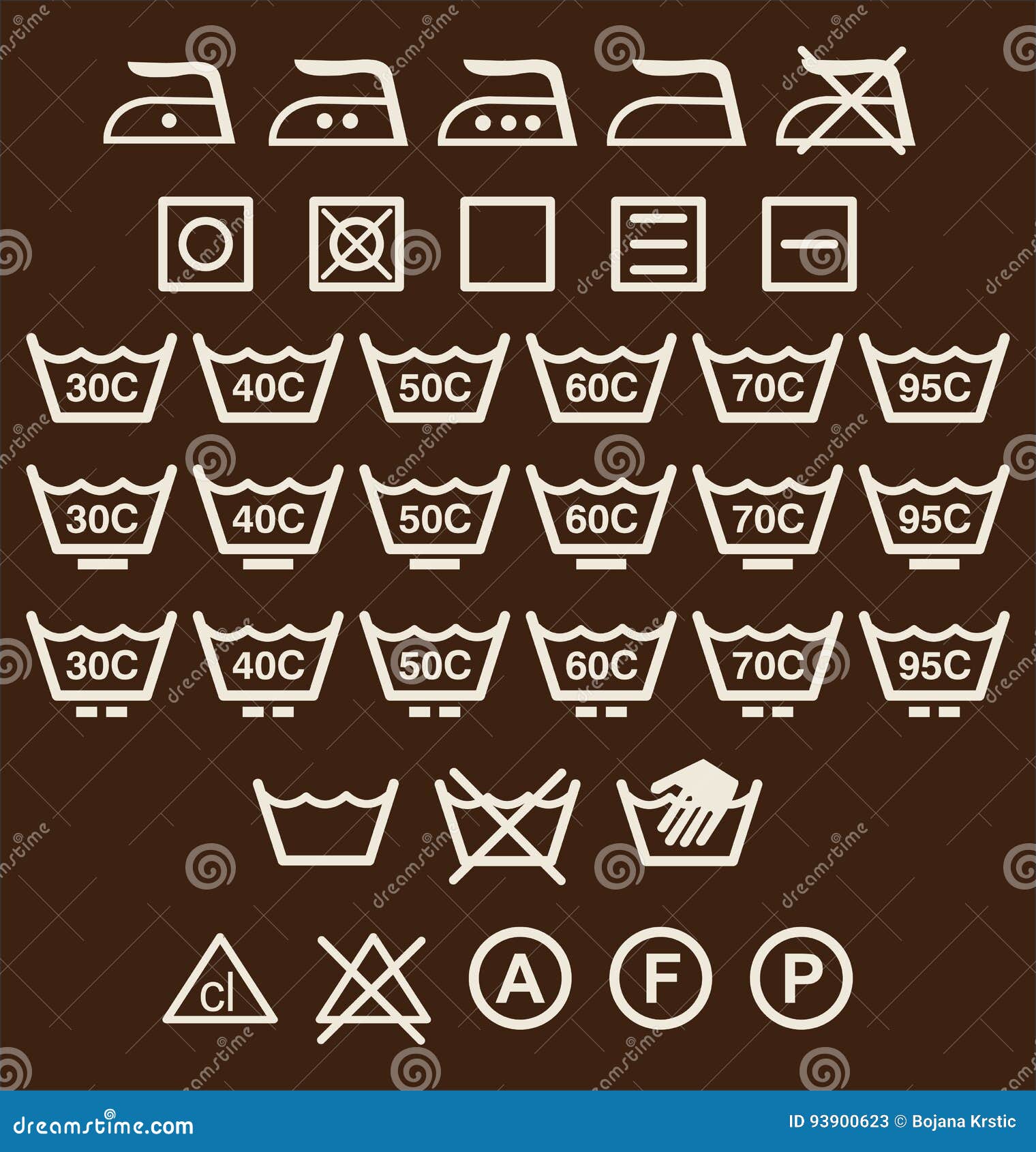 Washing signs stock illustration. Illustration of element - 93900623