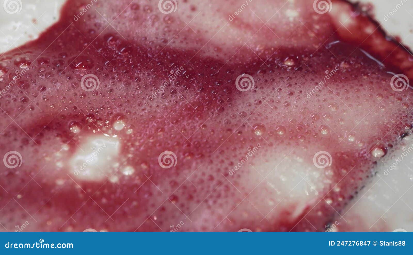 Washing the Surface from Sticky Dirt on the Table Close-up Stock Video ...