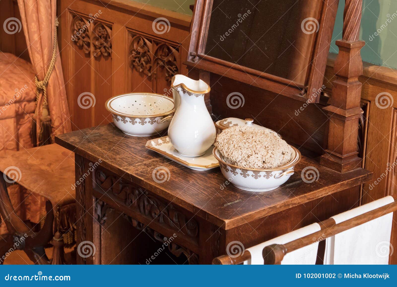 Washing Table in an Old Castle Stock Photo - Image of toilet, retro ...