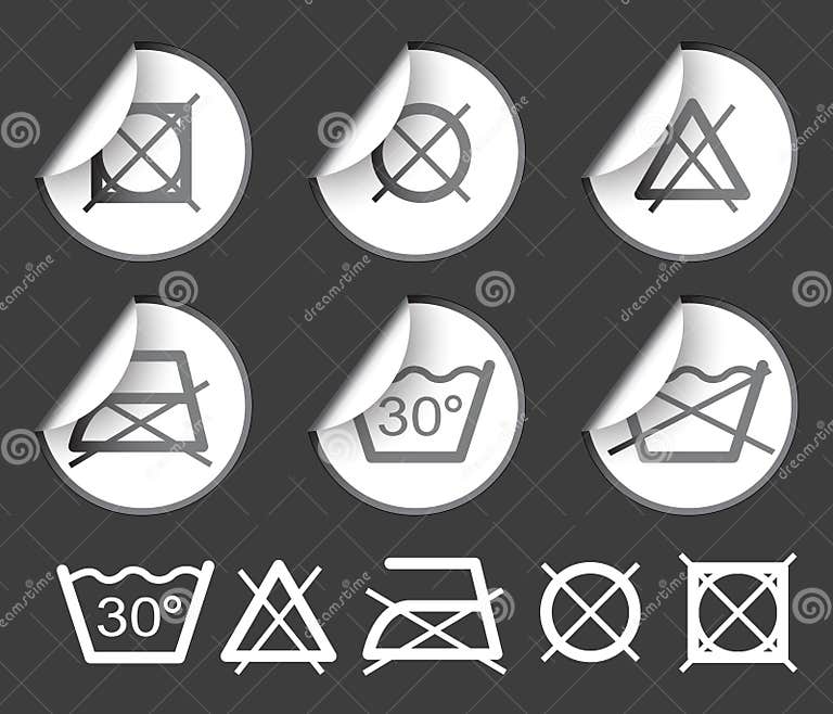 Washing / textile symbols stock vector. Illustration of price - 6478684