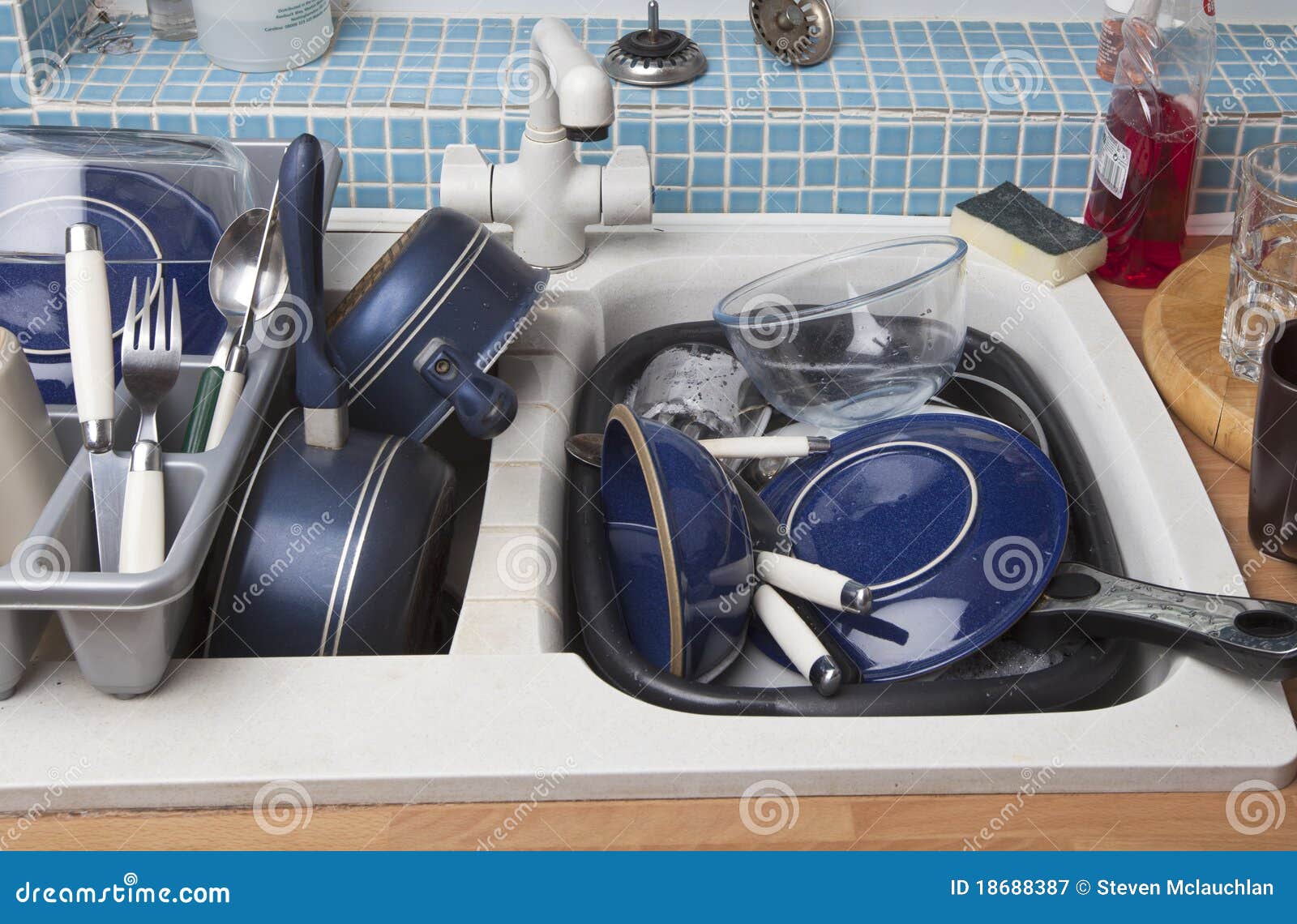 Washing Up Dishes stock image. Image of household, crockery - 18688387