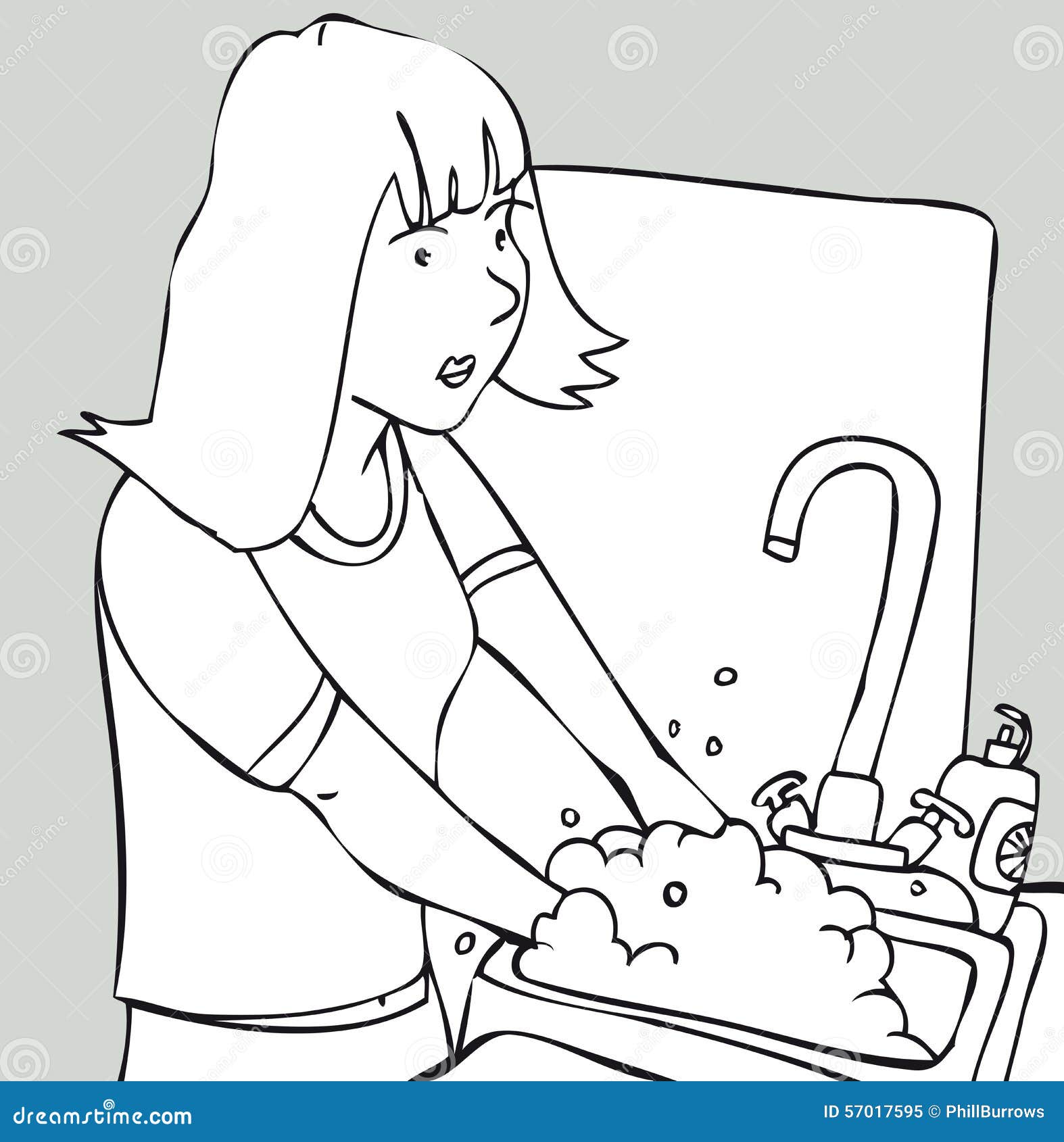 Washing up stock vector. Illustration of foam, vector - 57017595