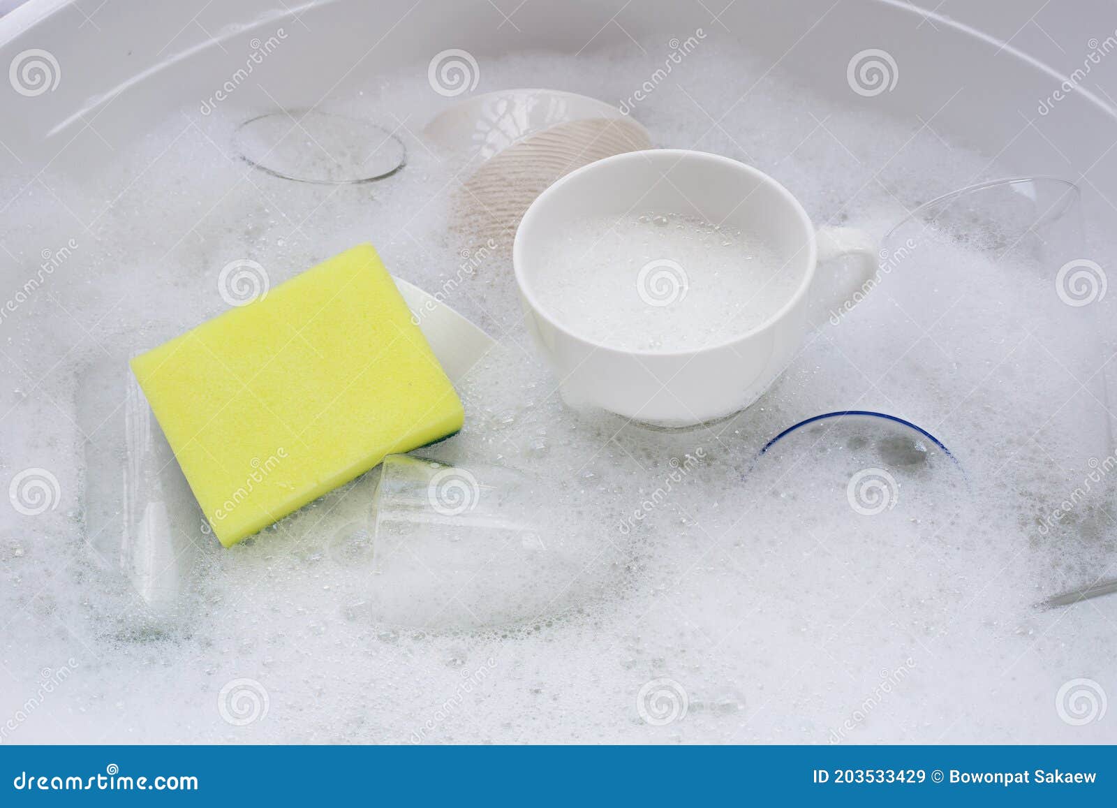 Washing Used Drinking Glasses and Cups Stock Image - Image of cleaning ...