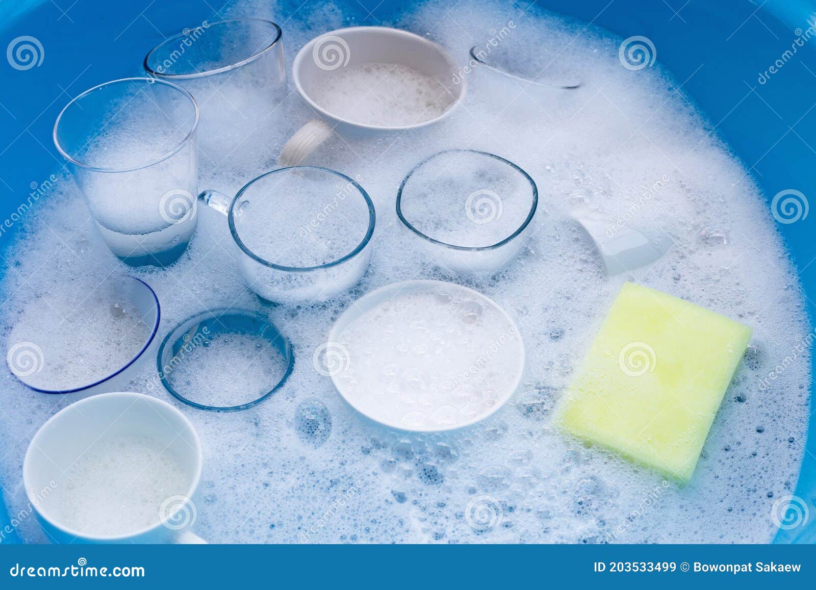 Washing Used Drinking Glasses and Cups Stock Image - Image of finished ...