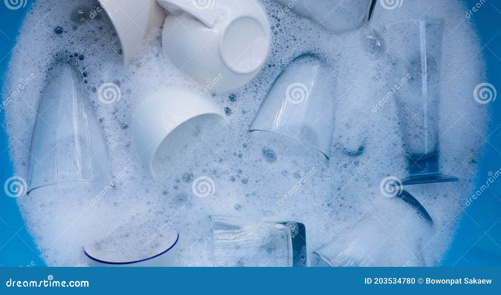 Washing Used Drinking Glasses and Cups Stock Photo - Image of fork ...