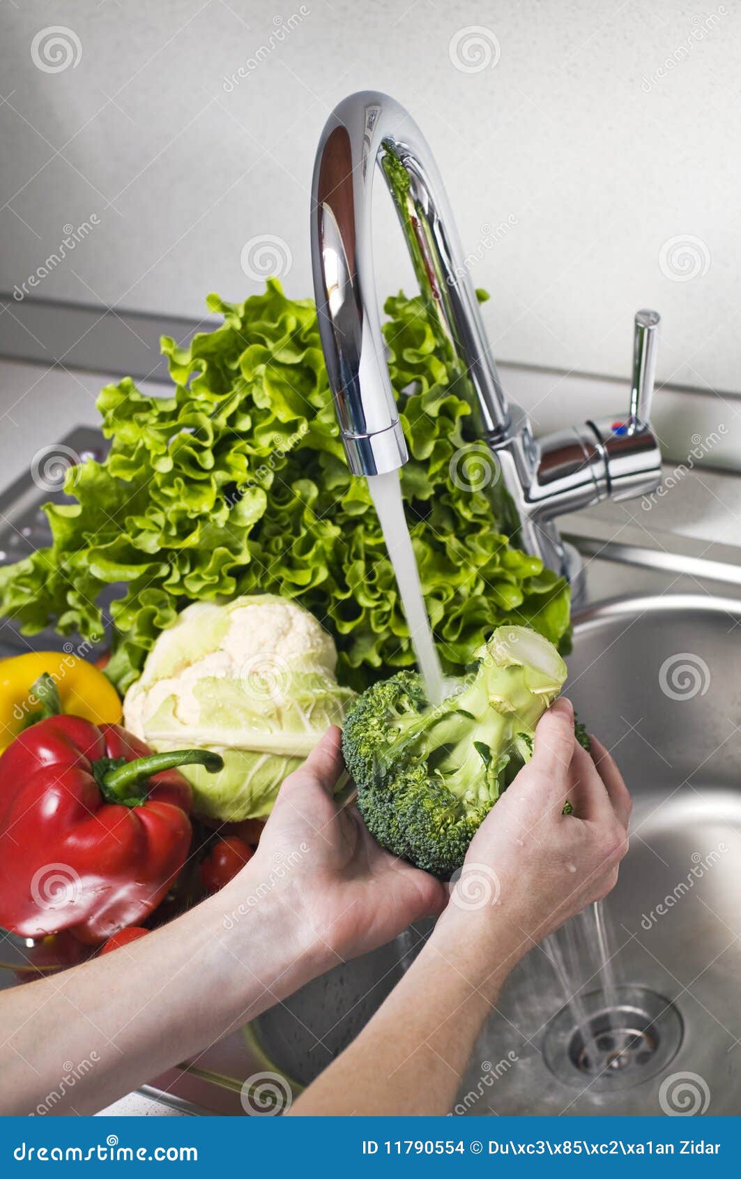 Washing vegetables stock photo. Image of healthy, splash - 11790554