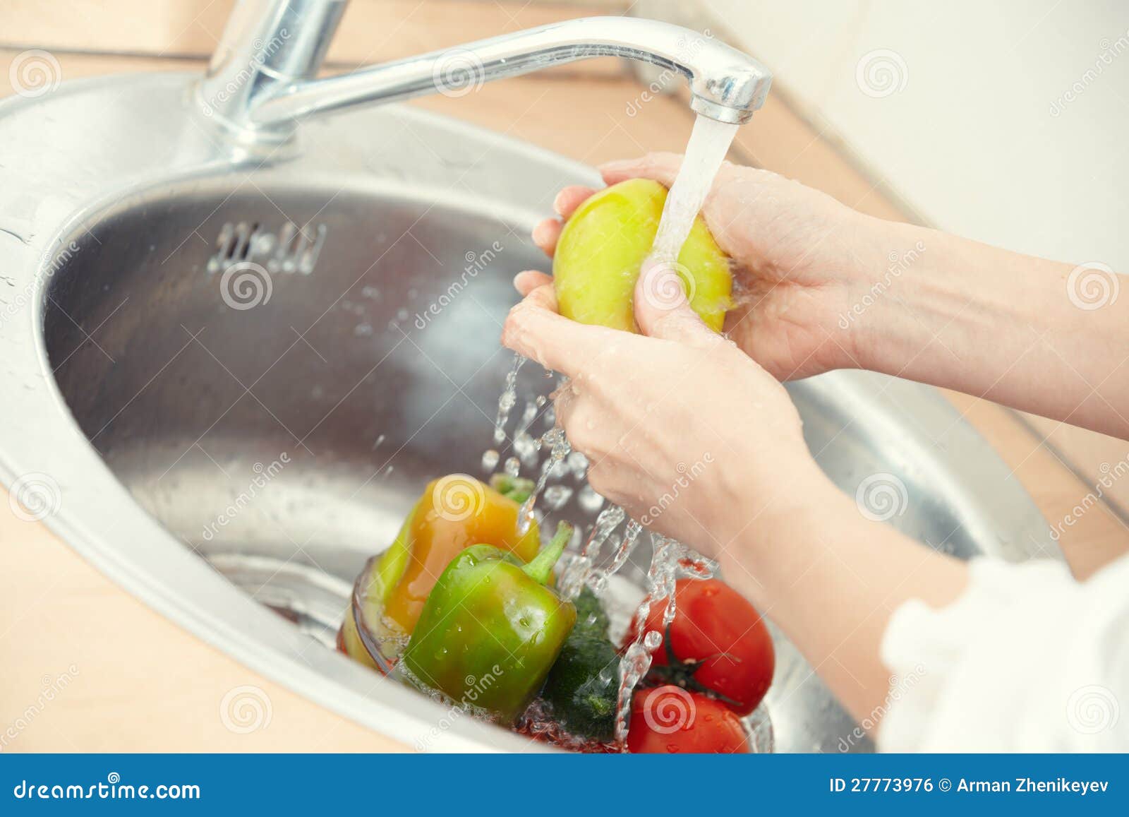 Washing vegetables stock photo. Image of female, color - 27773976