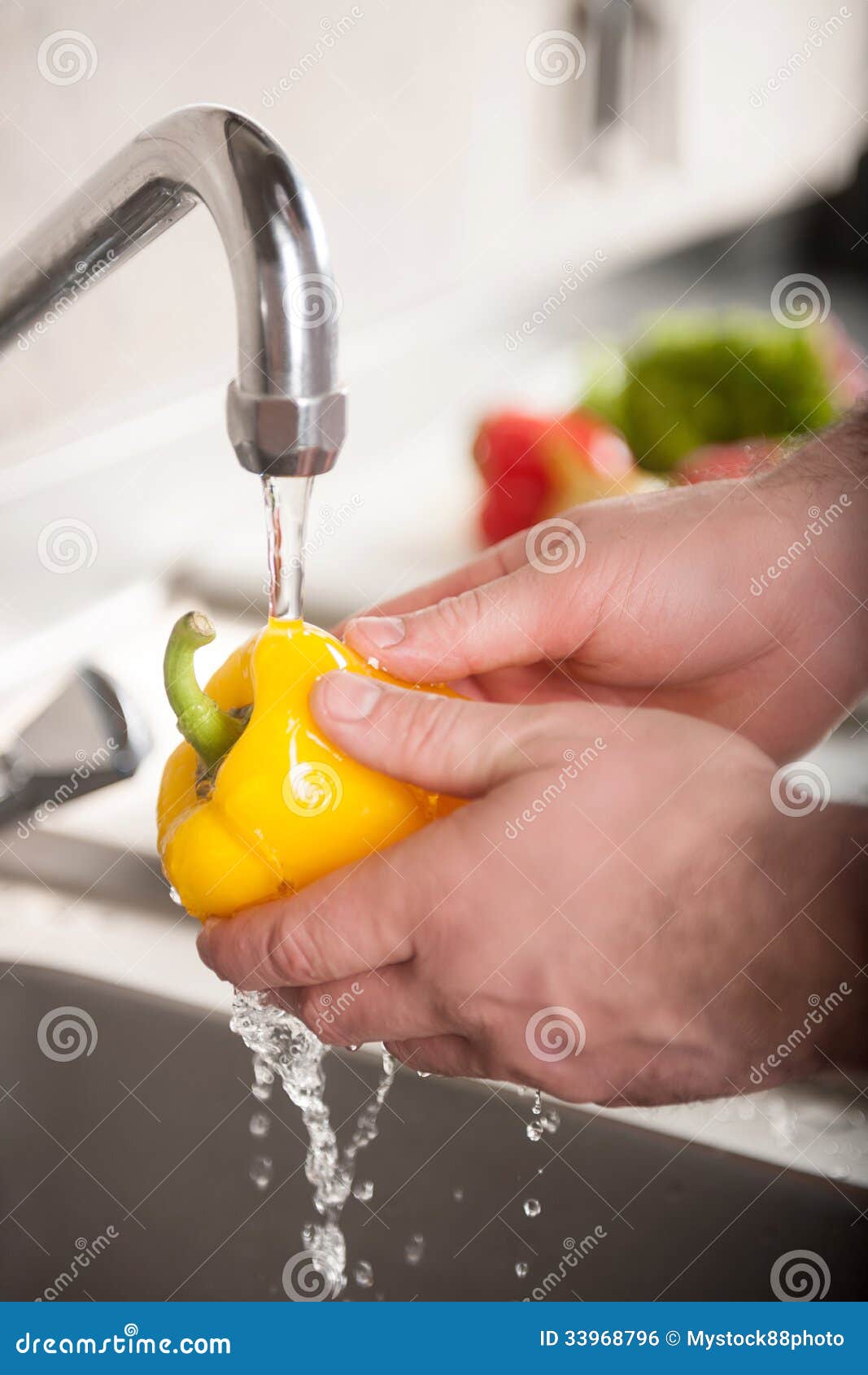Washing vegetables. stock photo. Image of freshness, cooking - 33968796