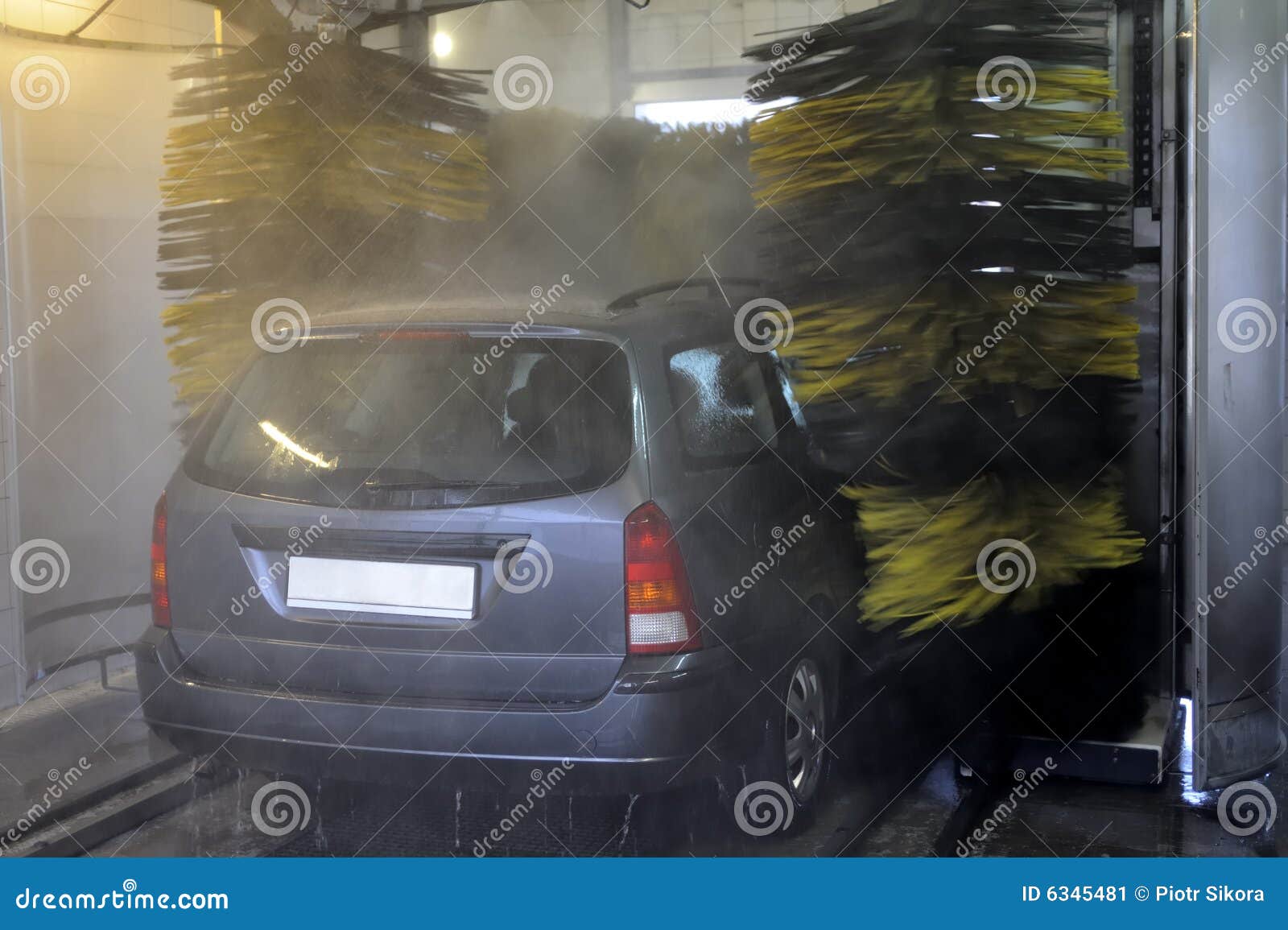 Washing Vehicle in Automatic Car Wash Stock Image - Image of unhigienic ...