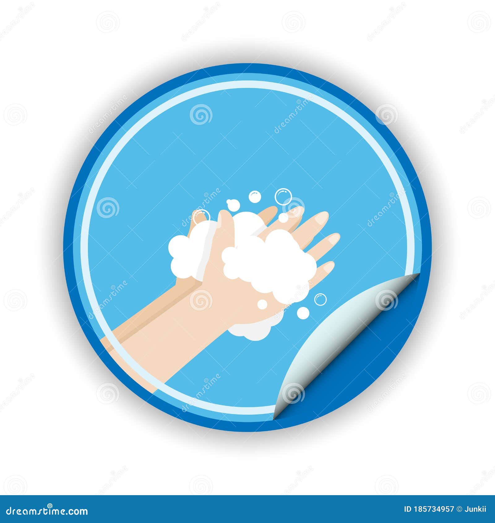 Washing Your Hand Sticker Vector Design Isolated from Background Stock ...