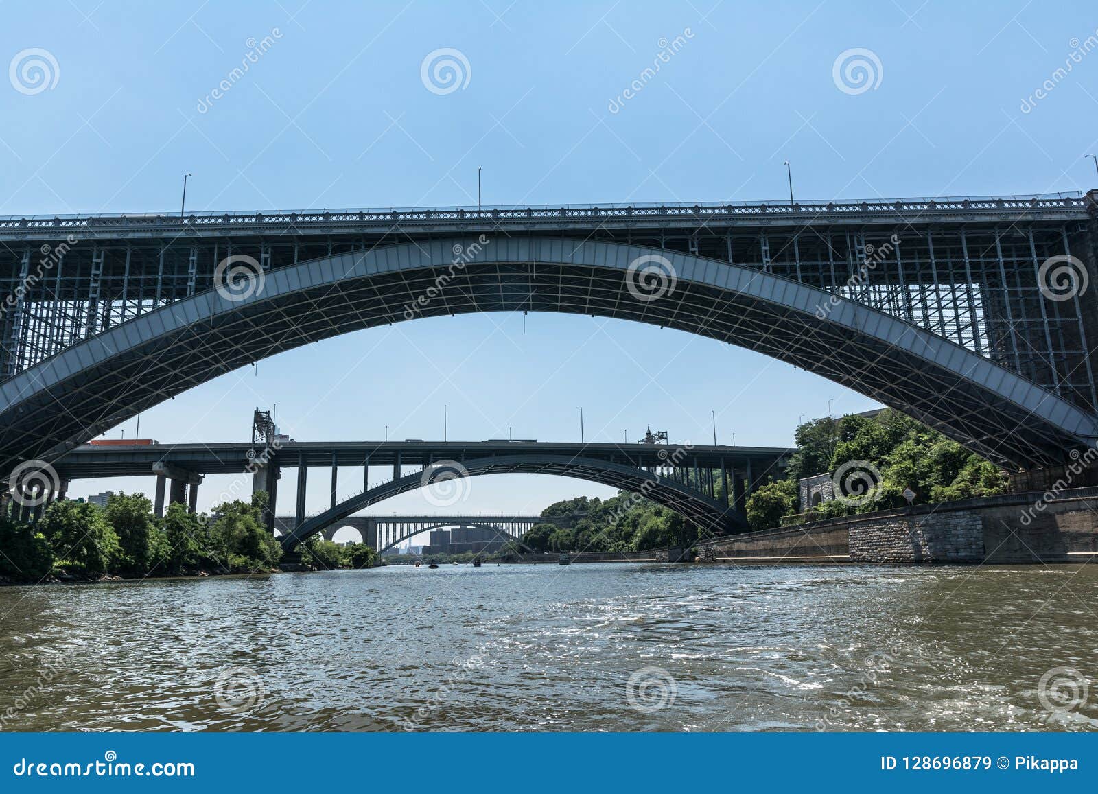 Washington Bridge, Hamilton Bridge and High Bridge Over the Harlem ...