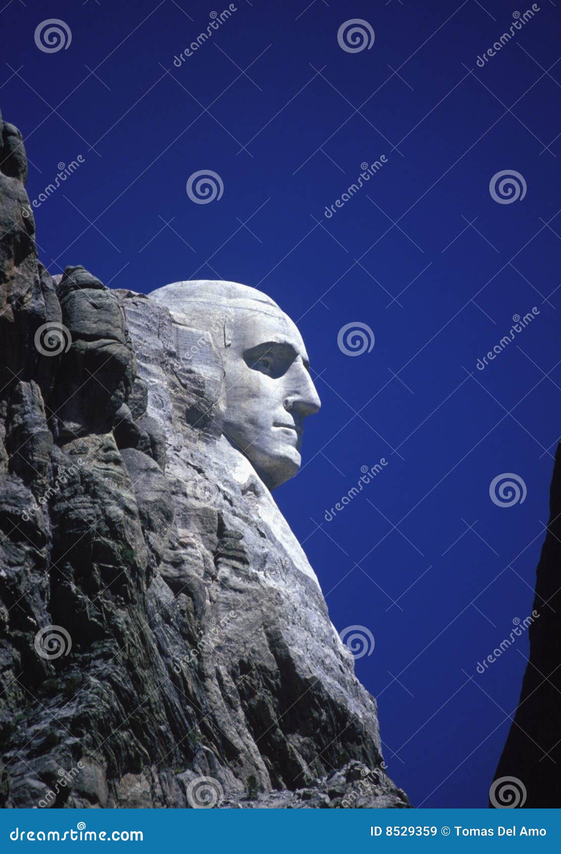 Washington Bust on Mount Rushmore Stock Image - Image of memorial ...