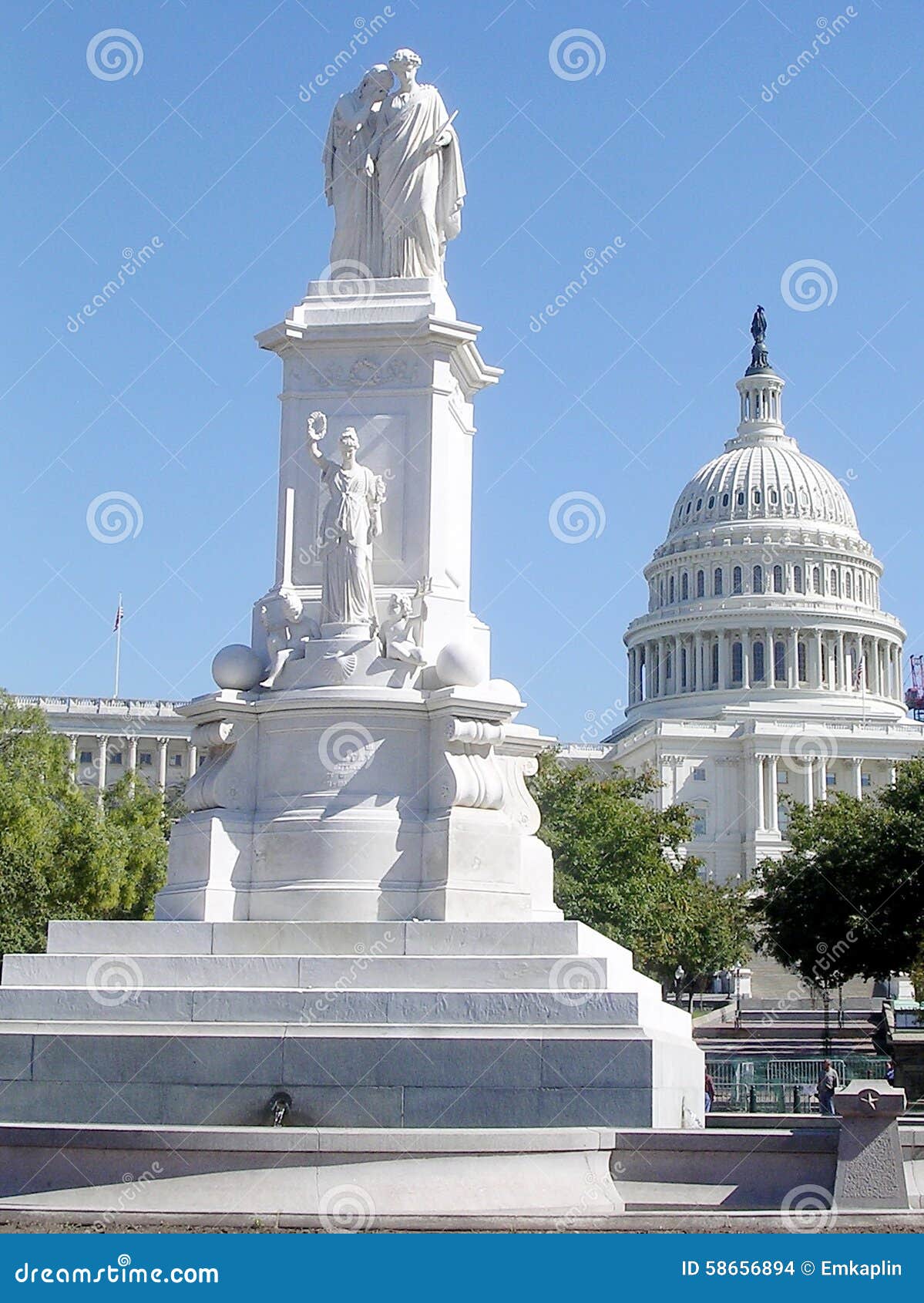 Washington Capitol Peace Monument 2004 Stock Photo - Image of mall ...