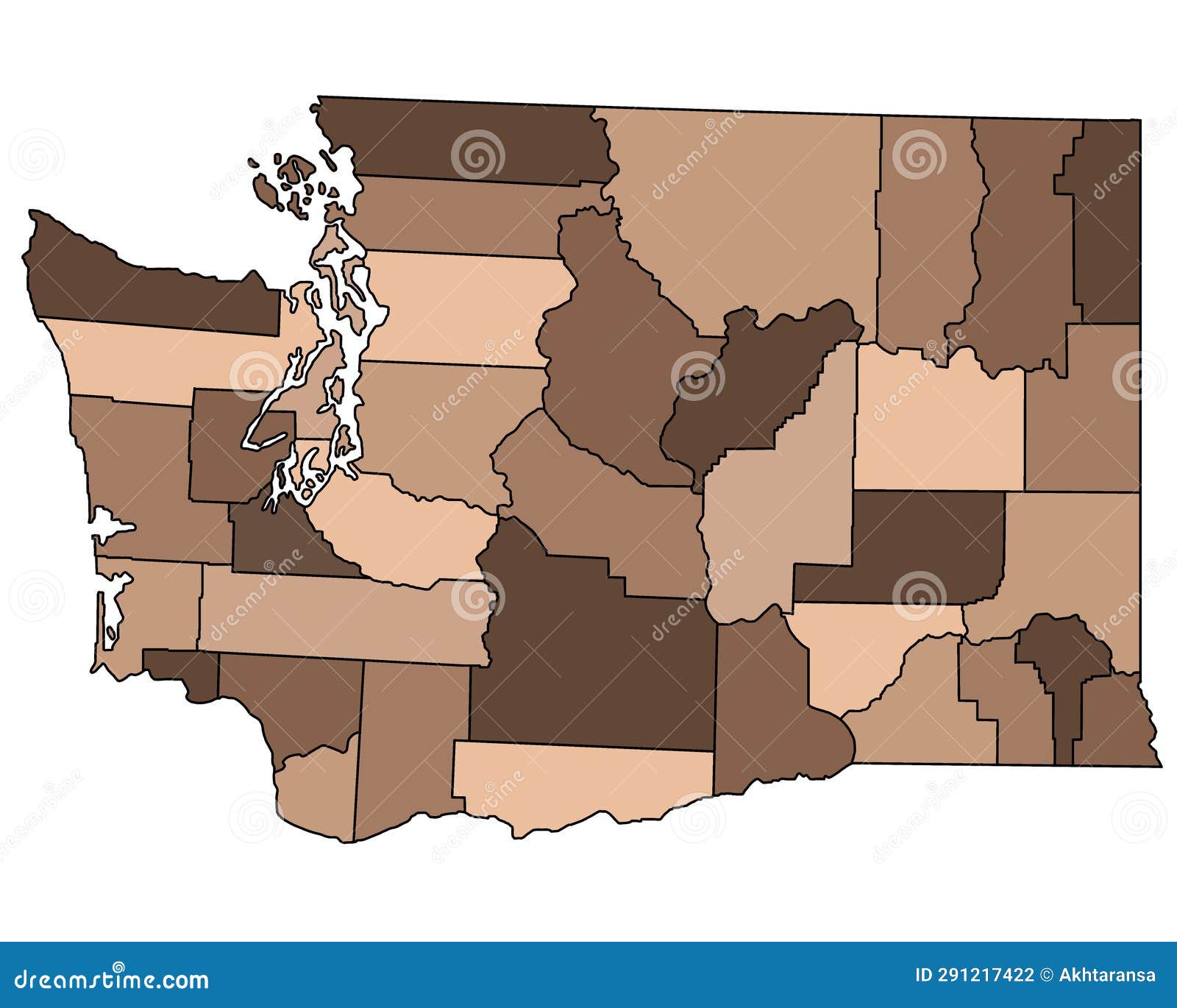 Washington DC Administrative Map. Counties Map of Washington Dc with ...