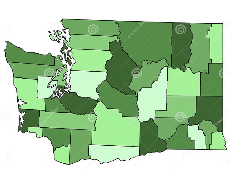 Washington DC Administrative Map. Counties Map of Washington Dc with ...