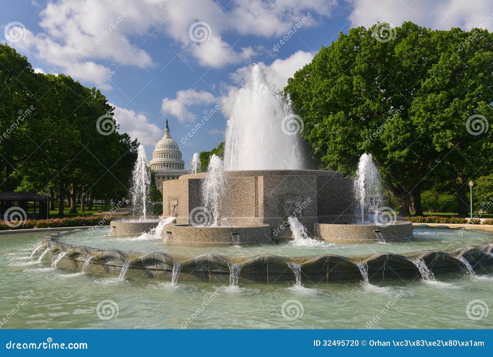 Washington DC - Capitol Building and Pool Stock Photo - Image of ...