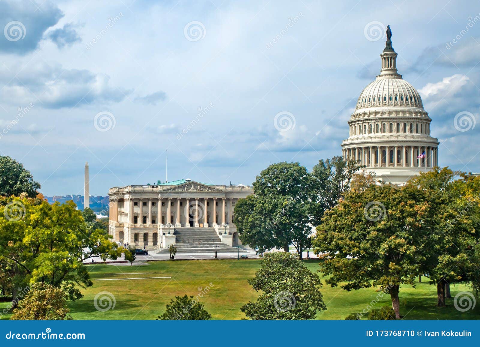 Washington DC City View of Most Famous Landmarks Stock Photo - Image of ...