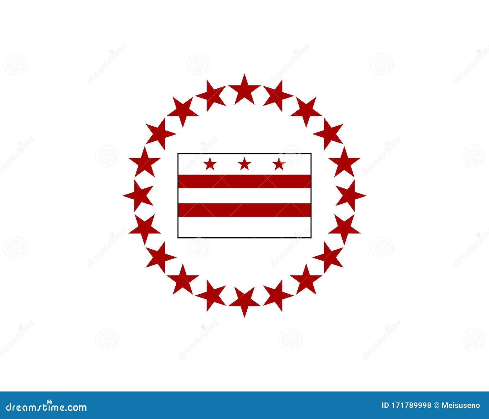 Washington DC Flag or Washington, D.C Stock Vector - Illustration of ... Washington DC Flag or Washington, D.C Stock Vector - Illustration of ...