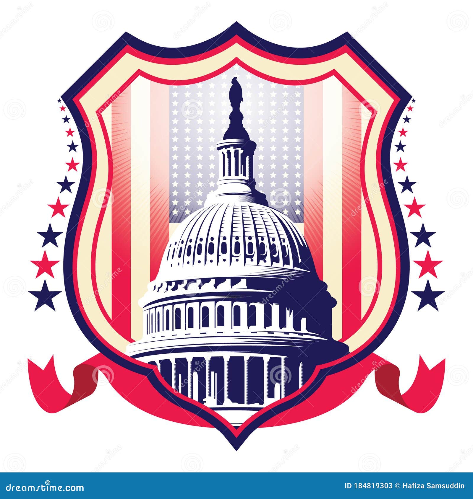 Washington Dc Label. Vector Illustration Decorative Background Design ...