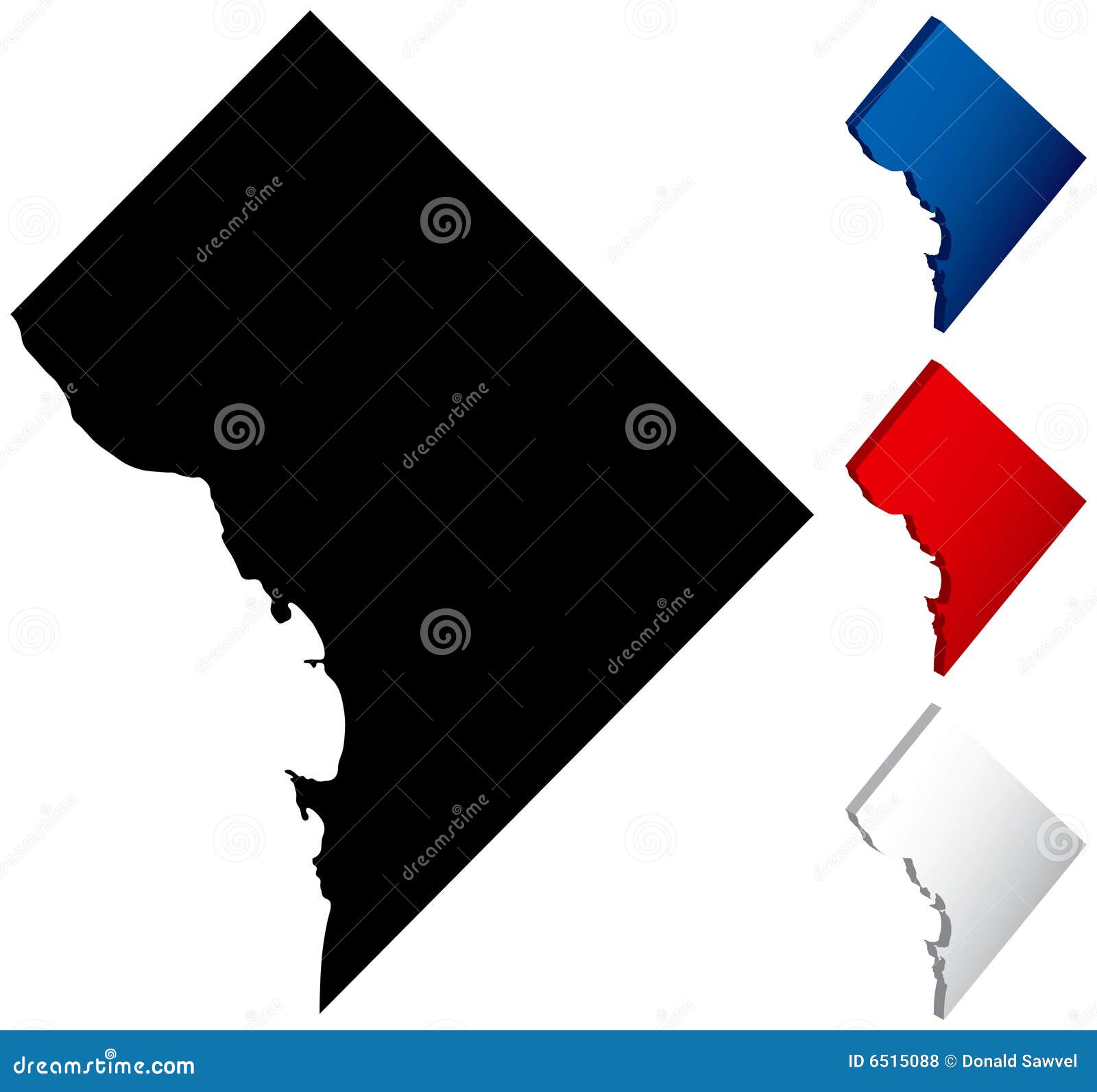 Washington DC Map Vector Illustration | CartoonDealer.com #6515088