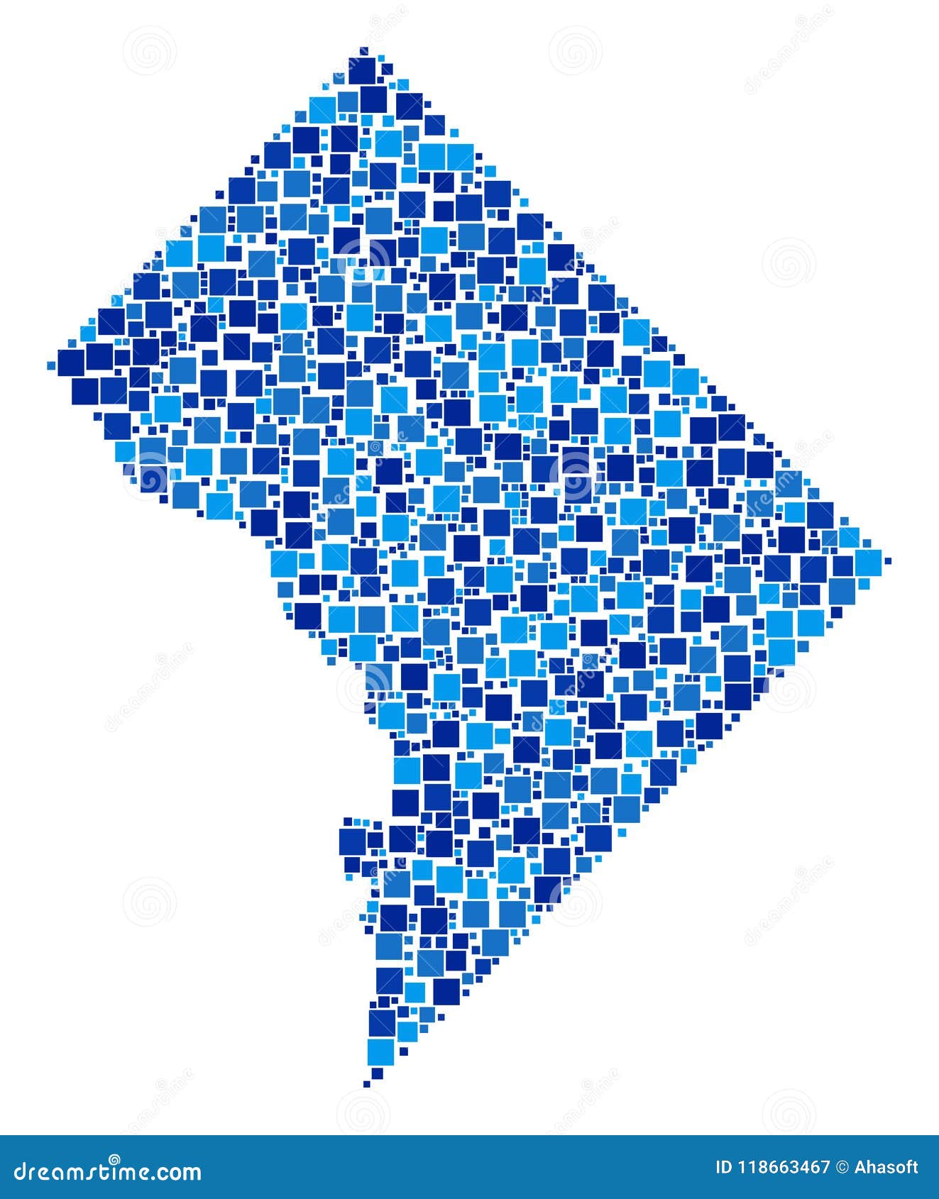 Washington DC Map Mosaic of Squares Stock Vector - Illustration of land ...