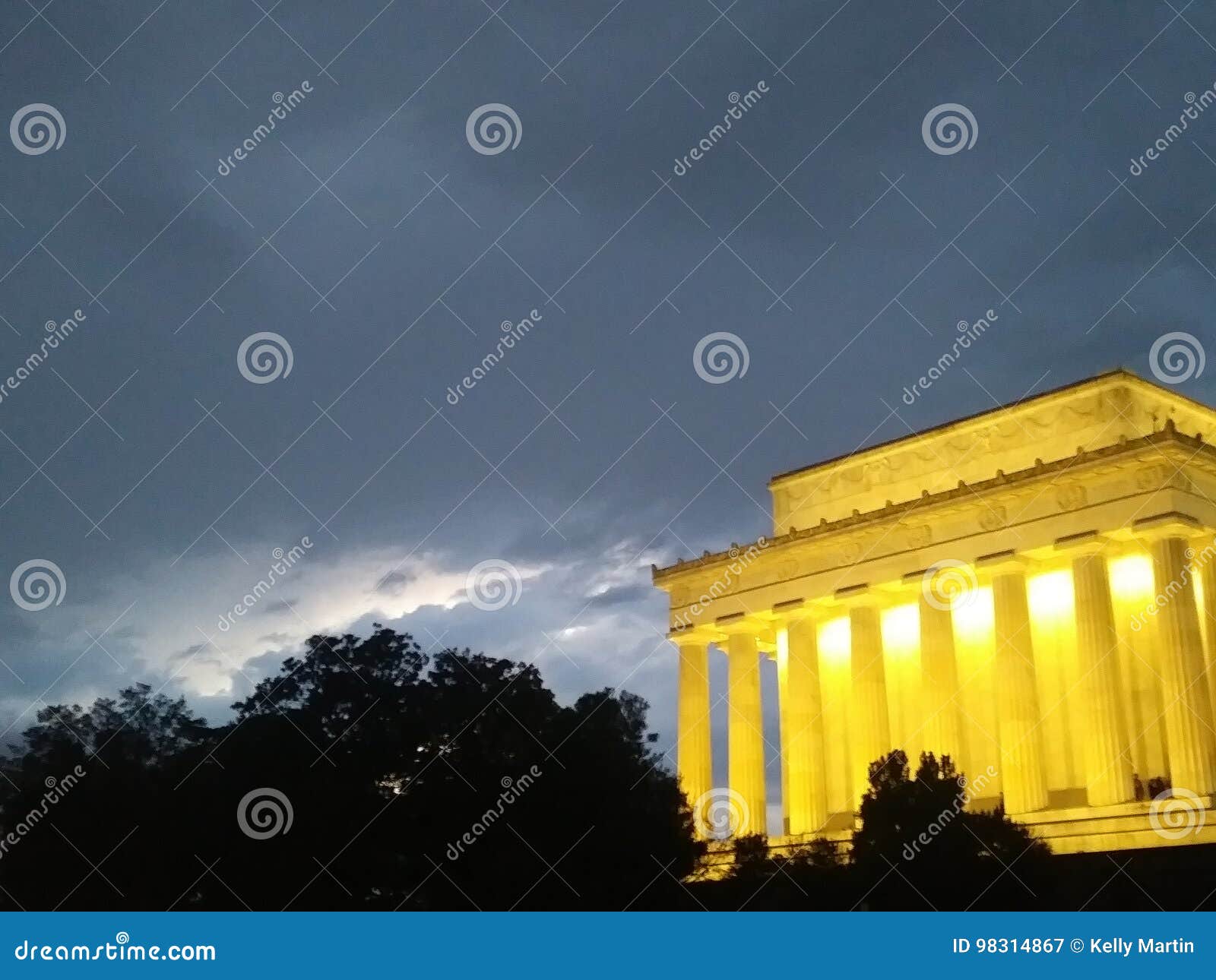 Washington DC Monument at Night Stock Image - Image of monument ...