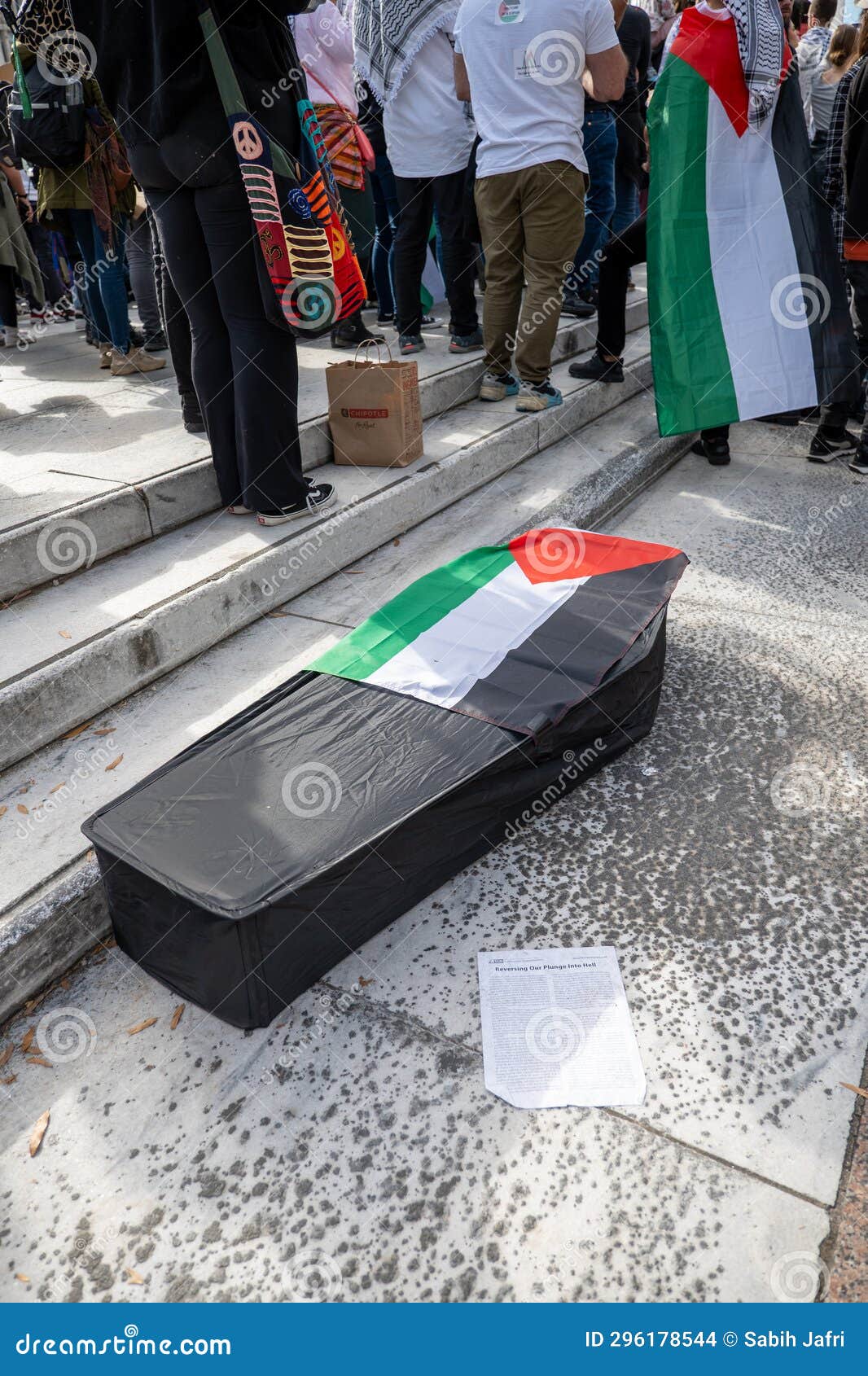 Washington, DC - 11-4-2023: : Palestine Mock Coffin at Protest ...