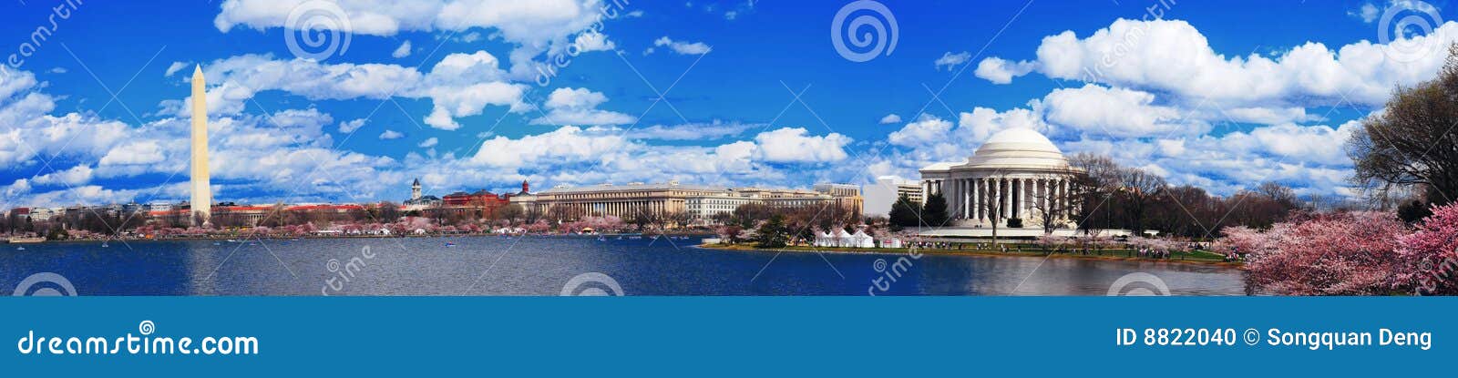 Washington DC panorama stock photo. Image of bloom, cheery - 8822040
