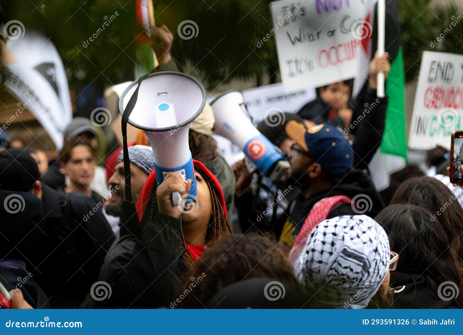 Washington, DC - 10-14-2023: Protestor at Palestine Protest in ...