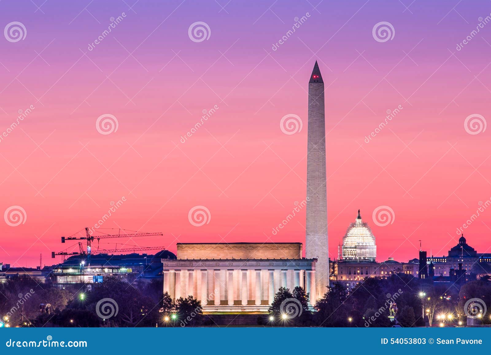 Washington DC Skyline stock image. Image of building - 54053803