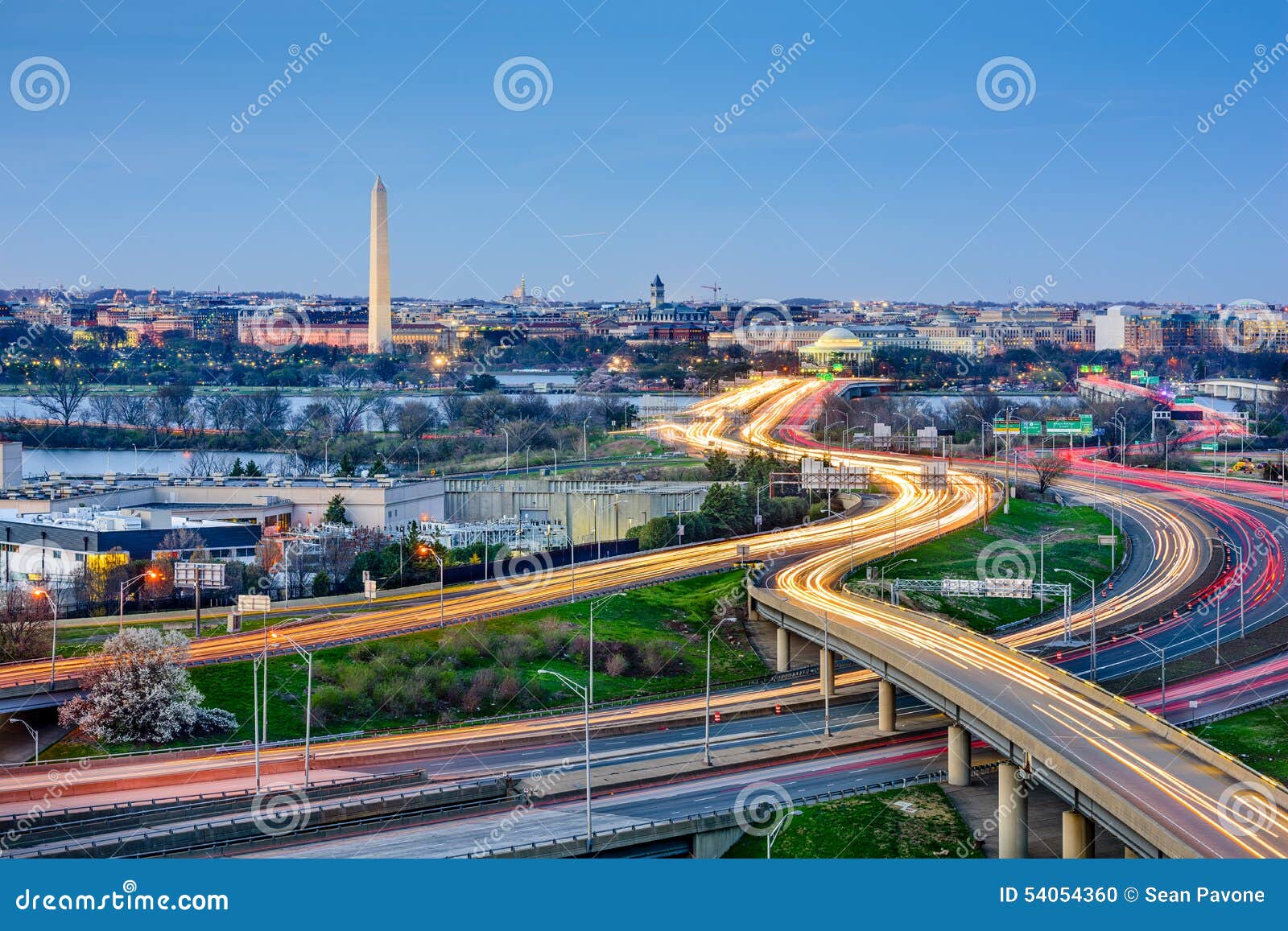 Washington DC Skyline stock photo. Image of highways - 54054360