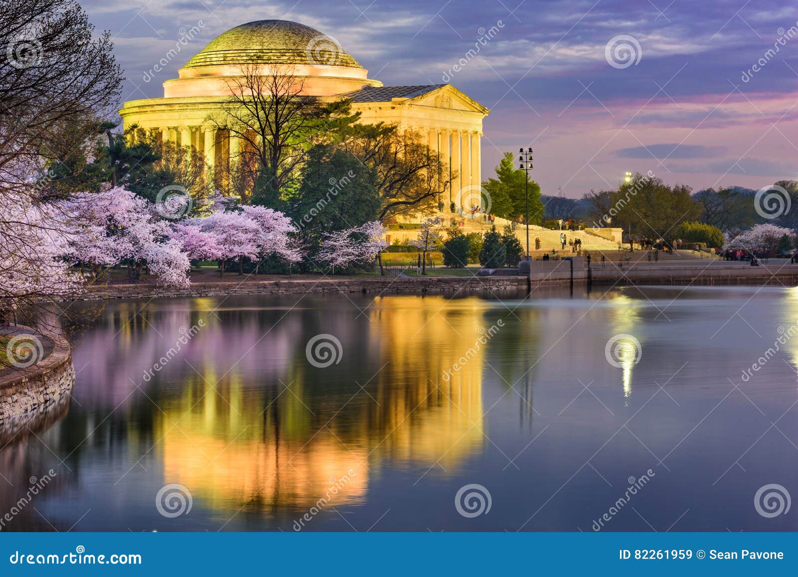 Washington DC in Spring stock image. Image of night, basin - 82261959