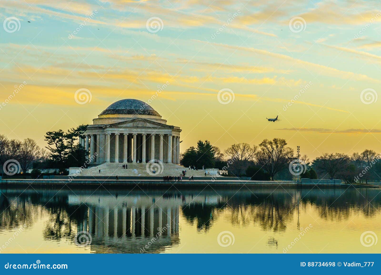 Washington, DC at the Tidal Basin and Jefferson Memorial Stock Photo ...