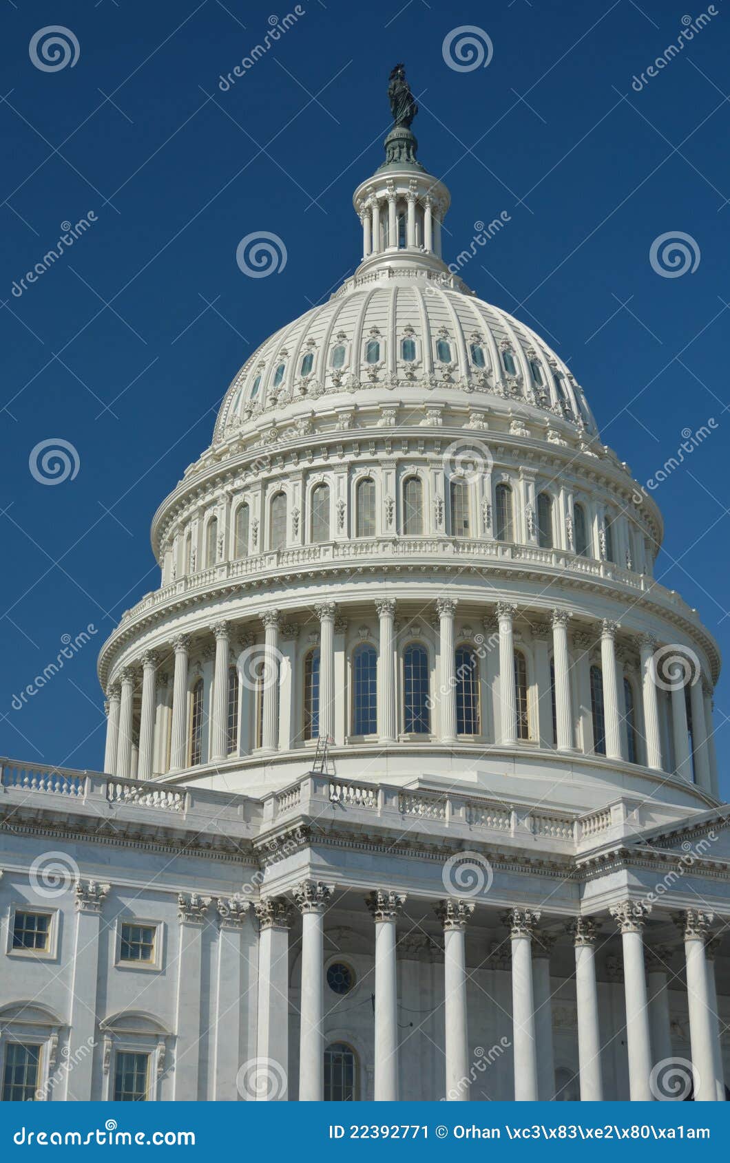 Washington DC, US Capitol Dome Detail Stock Image - Image of mall ...
